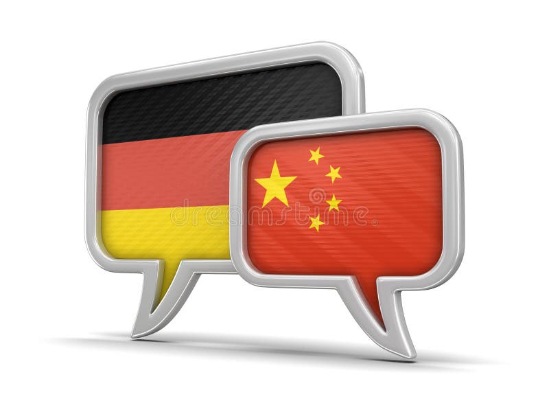 Speech bubbles with flags stock illustration. Illustration of ...
