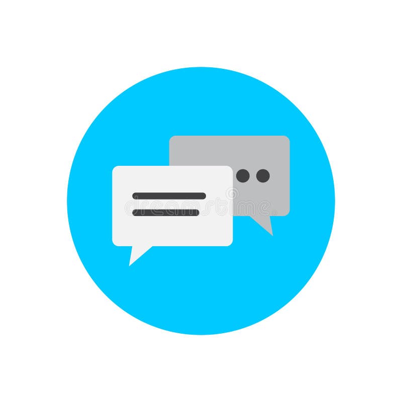 Speech Bubbles Flat Icon. Round Colorful Button, Chatting Circular Vector Sign, Logo ...