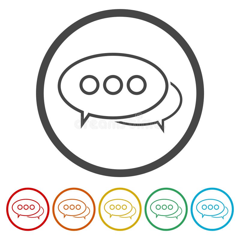 Speech Bubbles, Forum Icon, Blog Icon Stock Vector - Illustration of ...