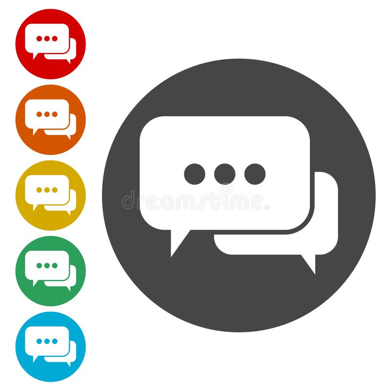 Speech Bubbles, Forum Icon, Blog Icon Stock Vector - Illustration of ...