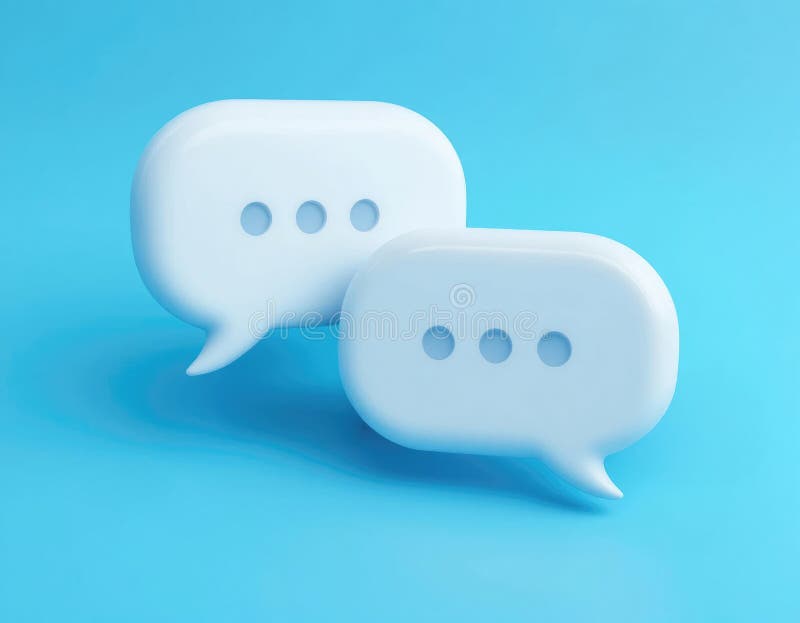 Speech Bubbles Graphic Representing Communication and Social Media ...