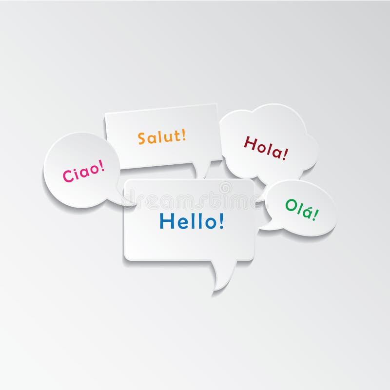Seamless Pattern - Speech Bubbles with Hello on Different Languages ...