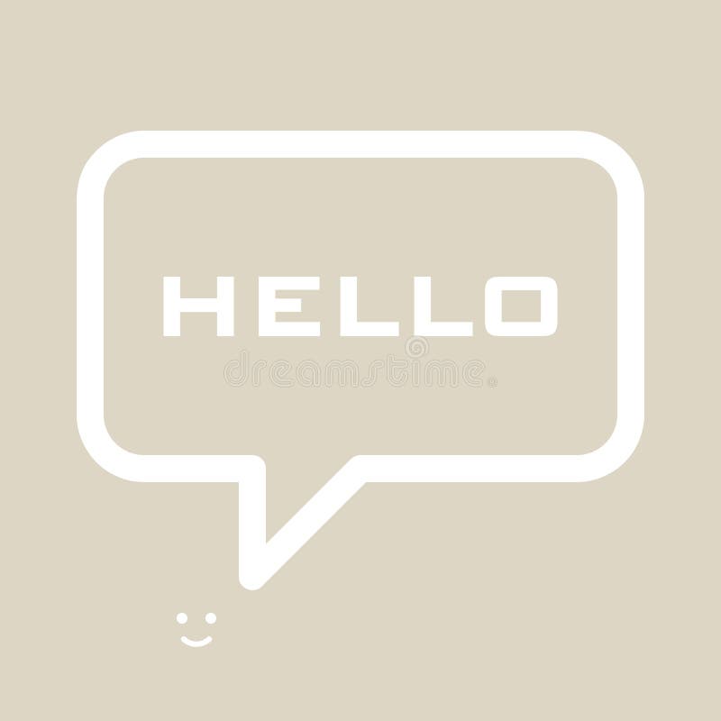 Speech Bubbles with `HELLO` Word. Stock Vector - Illustration of social ...