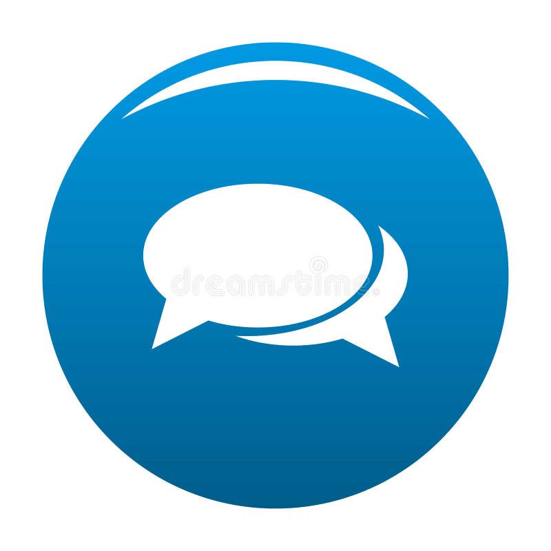 Speech bubbles icon blue stock illustration. Illustration of ...