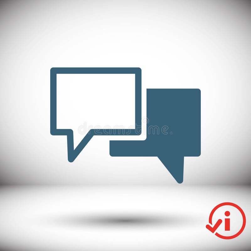 Speech Bubbles Icon. Chat Pictogram Icon Stock Vector Illustration ...