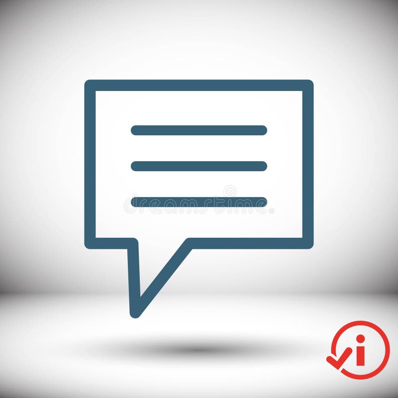 Speech Bubbles Icon. Chat Love Pictogram Stock Vector Illustration ...