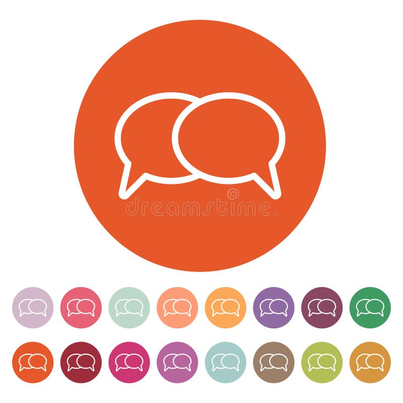 The Speech Bubbles Icon. Talk Symbol Stock Vector - Illustration of ...