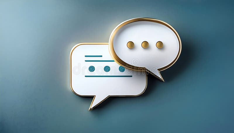 Speech Bubbles Illustrate a Text Message Conversation, Digital ...