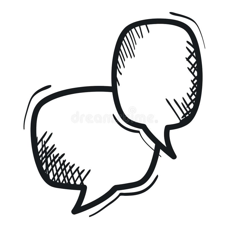 Speech Bubbles Messages Drawing Stock Vector - Illustration of shape ...