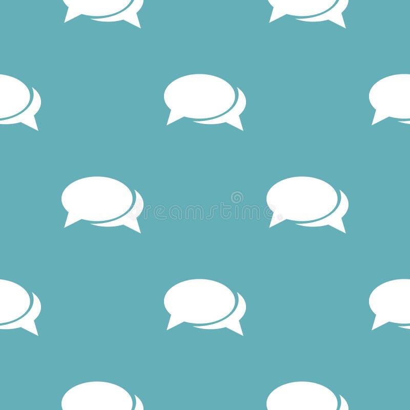 Speech Bubbles Pattern Seamless Blue Stock Illustration - Illustration ...