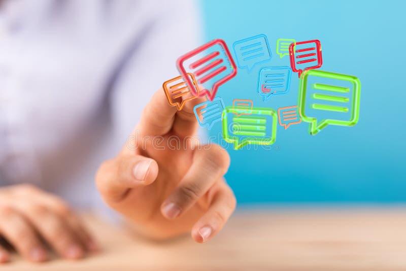 A Speech Bubbles. People Chatting. 3d Illustration of a Communication ...