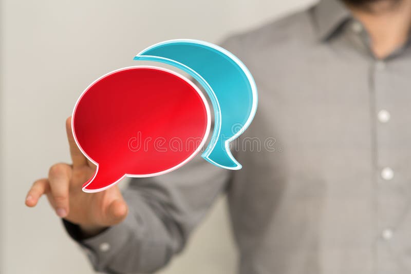 A Speech Bubbles. People Chatting. 3d Illustration of a Communication ...