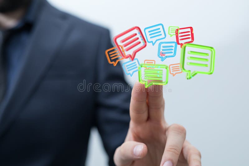 A Speech Bubbles. People Chatting. Vector Illustration of a ...