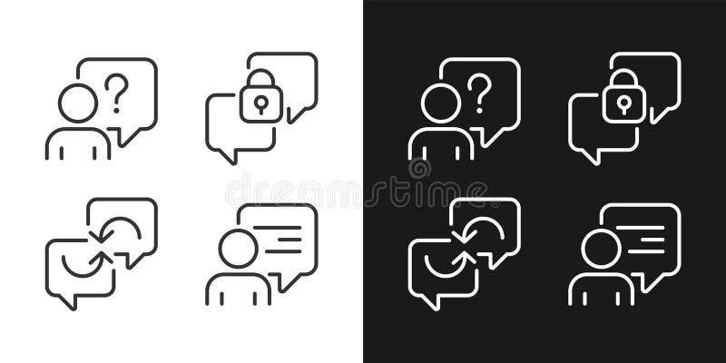Speech Bubbles Pixel Perfect Linear Icons Set for Dark, Light Mode ... Speech Bubbles Pixel Perfect Linear Icons Set for Dark, Light Mode ...