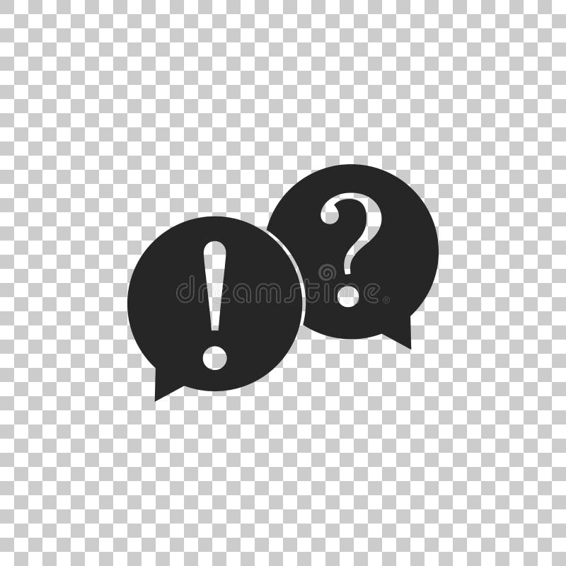 Speech Bubbles with Question and Exclamation Marks Icon Isolated on ... Speech Bubbles with Question and Exclamation Marks Icon Isolated on ...