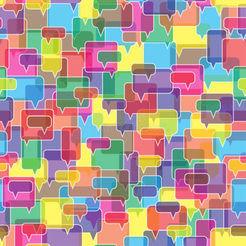Speech Bubbles Seamless Pattern Stock Illustration - Illustration of ...
