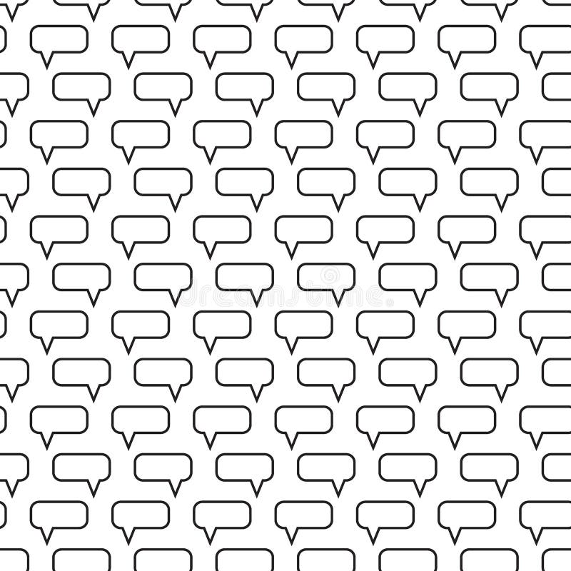 Speech Bubbles Seamless Pattern Stock Illustration - Illustration of outline, communicate: 139010063