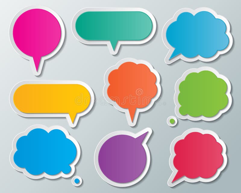 Speech bubbles stock vector. Illustration of thought - 35582986