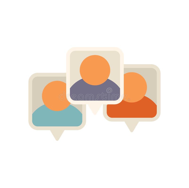 Speech Bubbles Showing Online Forum Community Discussing and Sharing ...