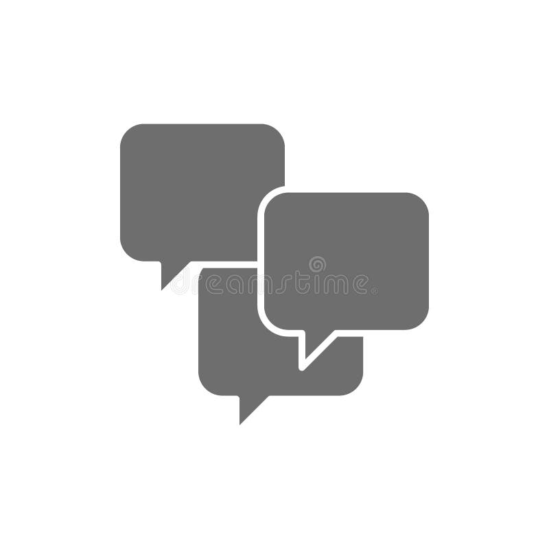 Simple Grey Chat Bubbles Stock Illustrations – 134 Simple Grey Chat ...