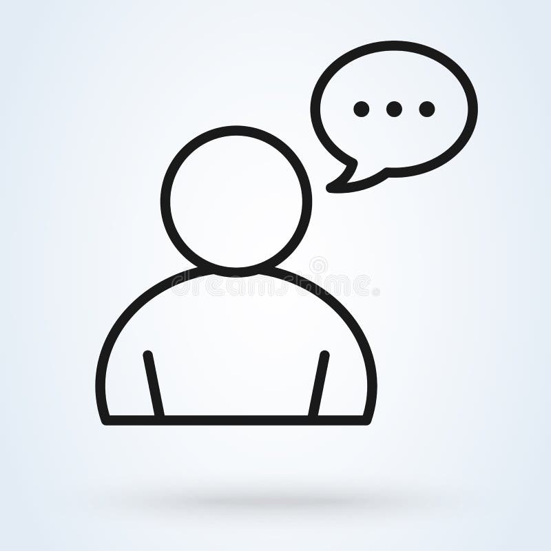 Speech Bubbles, Speaking of People Simple Vector Modern Icon Design ...