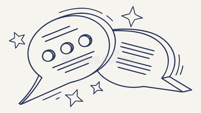Speech Bubbles with Stars Inside Representing Positive Feedback Vector ...