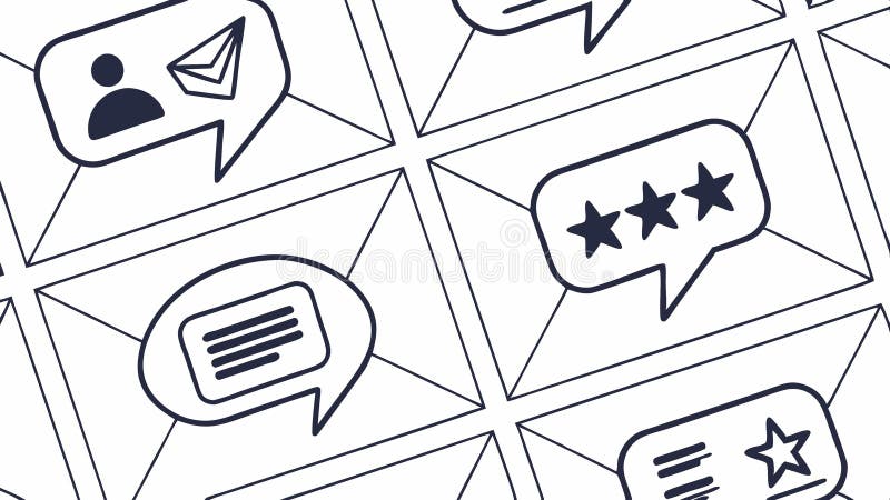 Speech Bubbles and Stars Pattern, Communication and Feedback Vector ...