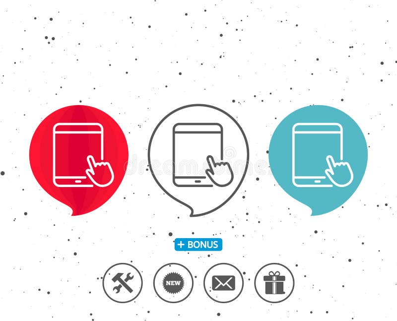 Tablet PC Icon. Mobile Device Sign. Stock Vector - Illustration of ...