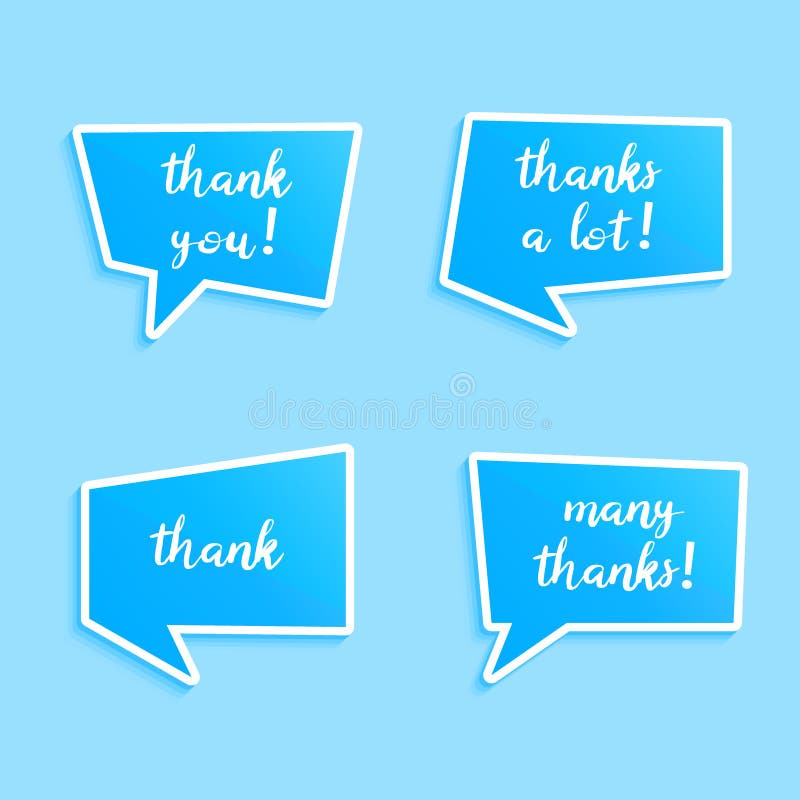 Speech Bubbles To Talk about Thank a Vector Illustration Stock Vector ...