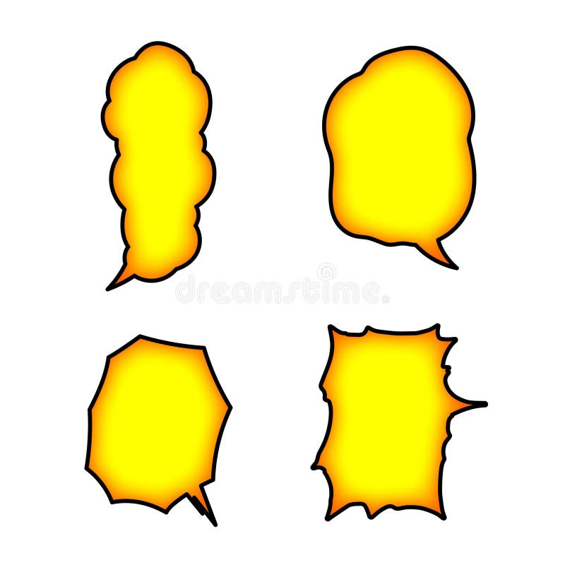 Speech Bubbles Used in Japanese Comics Stock Vector - Illustration of ...