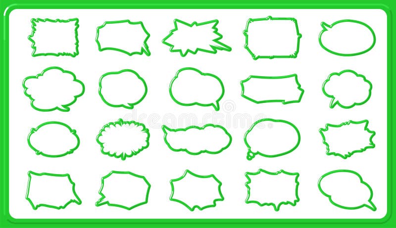 Speech Bubbles of Various Shapes Stock Vector - Illustration of ...