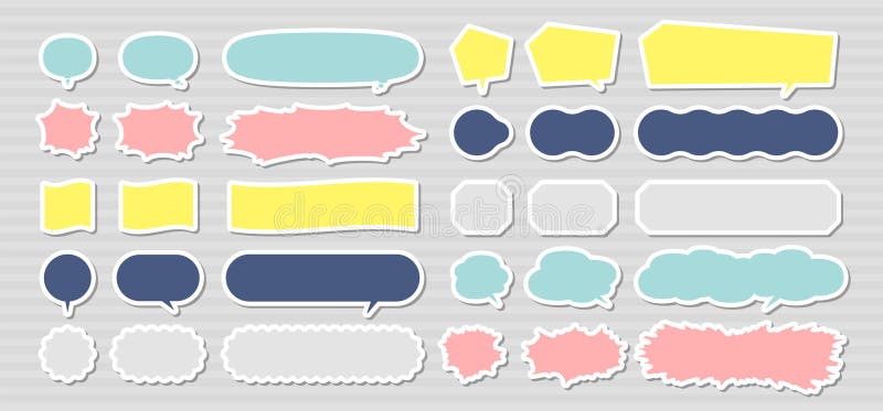 Speech Bubbles of Various Shapes Stock Vector - Illustration of text ...