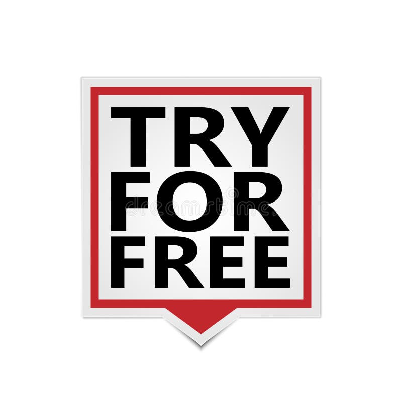 Try for Free Speech Bubbles. Vector Illustration on White Background ...