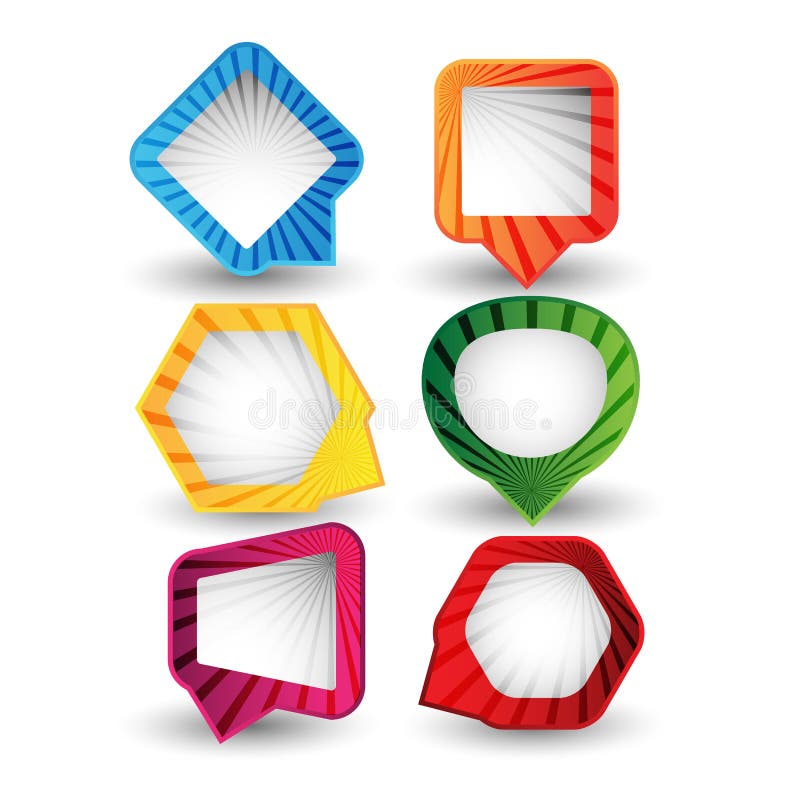 Speech Bubbles Vector. Modern Design. Place for Text Stock Vector ...