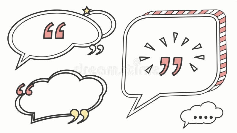 Speech Bubbles Vector Set. Communication and Dialogue Illustration ...