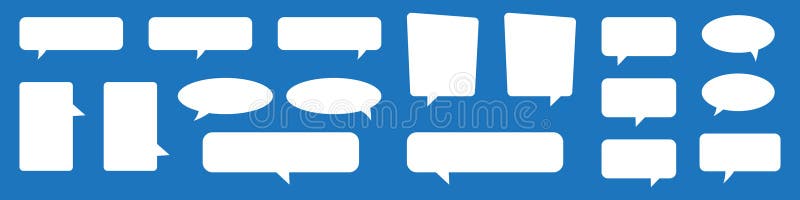 Speech Bubbles. White Blank Speak Bubble Balloon, Empty Cartoon ...