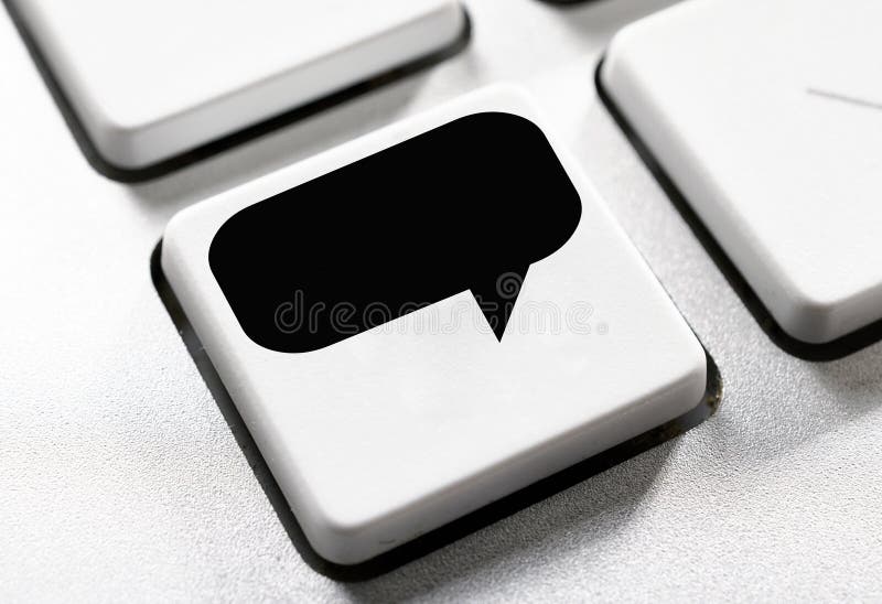 Speech button stock photo. Image of message, fingerprint - 28957532