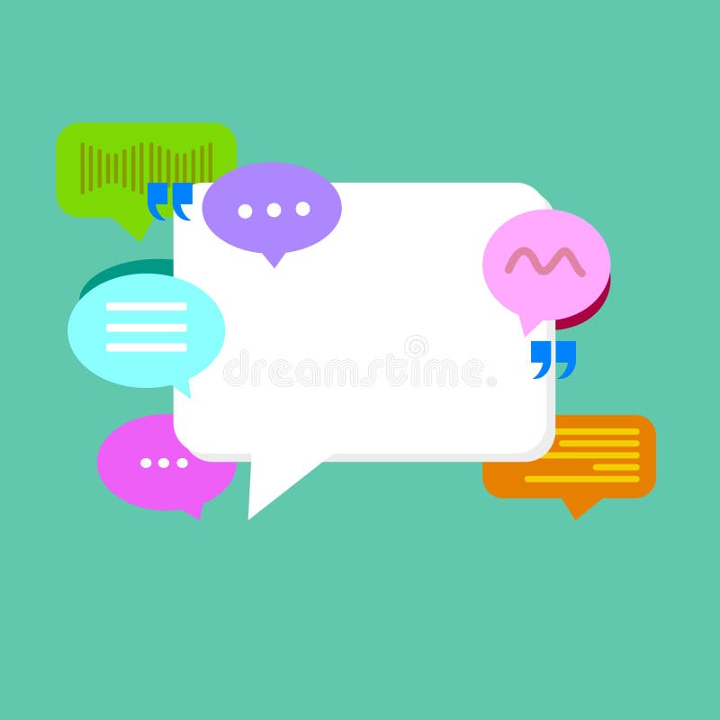 Speech Chat Bubble Talk Balloon, Vector Graphic. Text Message ...