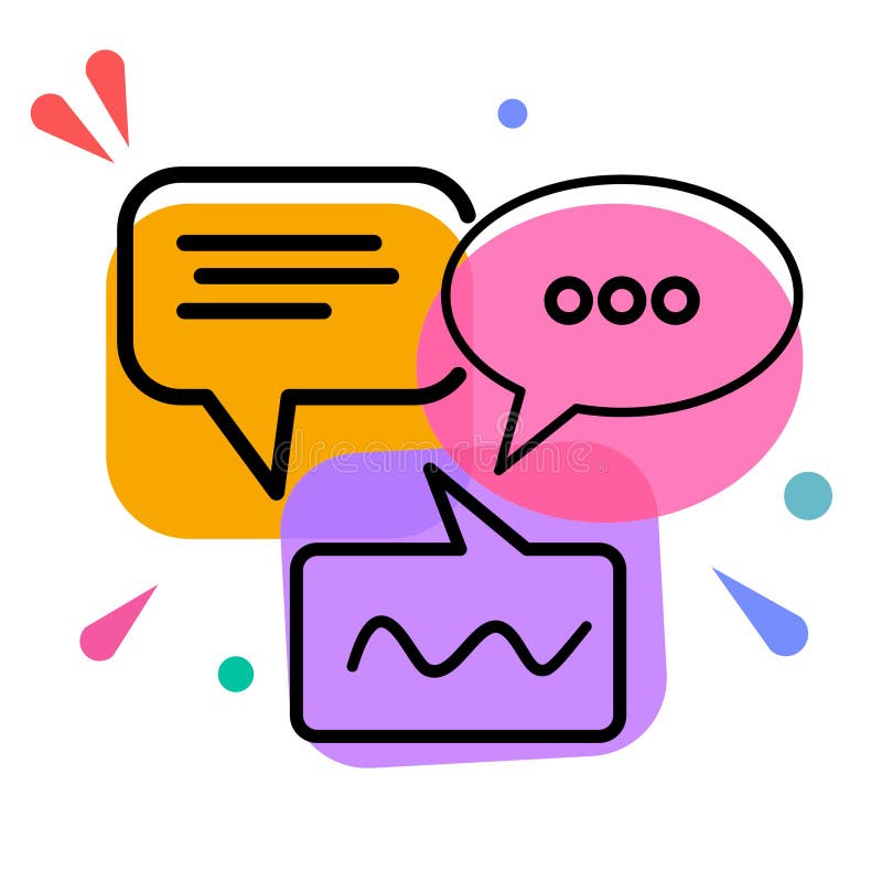 Speech Chat Bubble Talk Balloon, Vector Graphic. Text Message ...