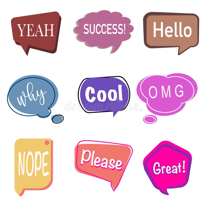 Speech Chat Bubble Talk Balloon, Vector Graphic. Text Message ...