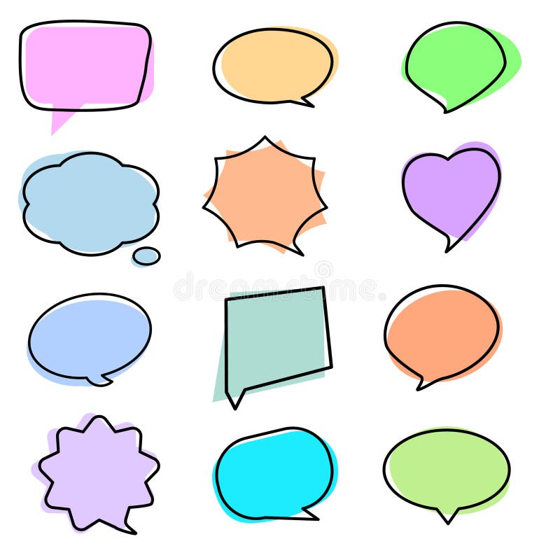 Speech Chat Bubble Talk Balloon, Vector Graphic. Text Message ...