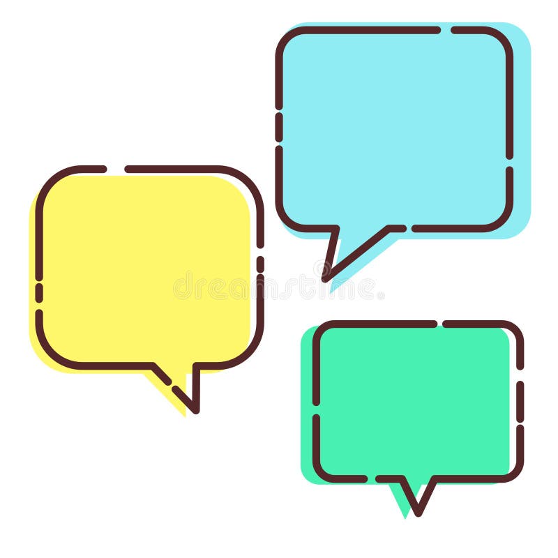 Speech Chat Bubble Talk Balloon, Vector Graphic. Text Message ...