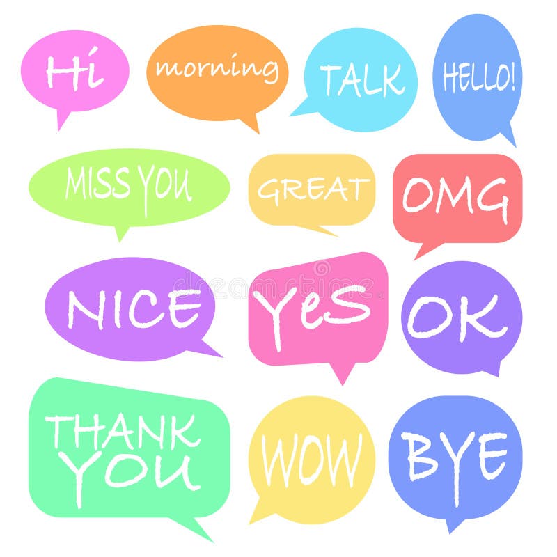 Speech Chat Bubble Talk Balloon, Vector Graphic. Text Message ...