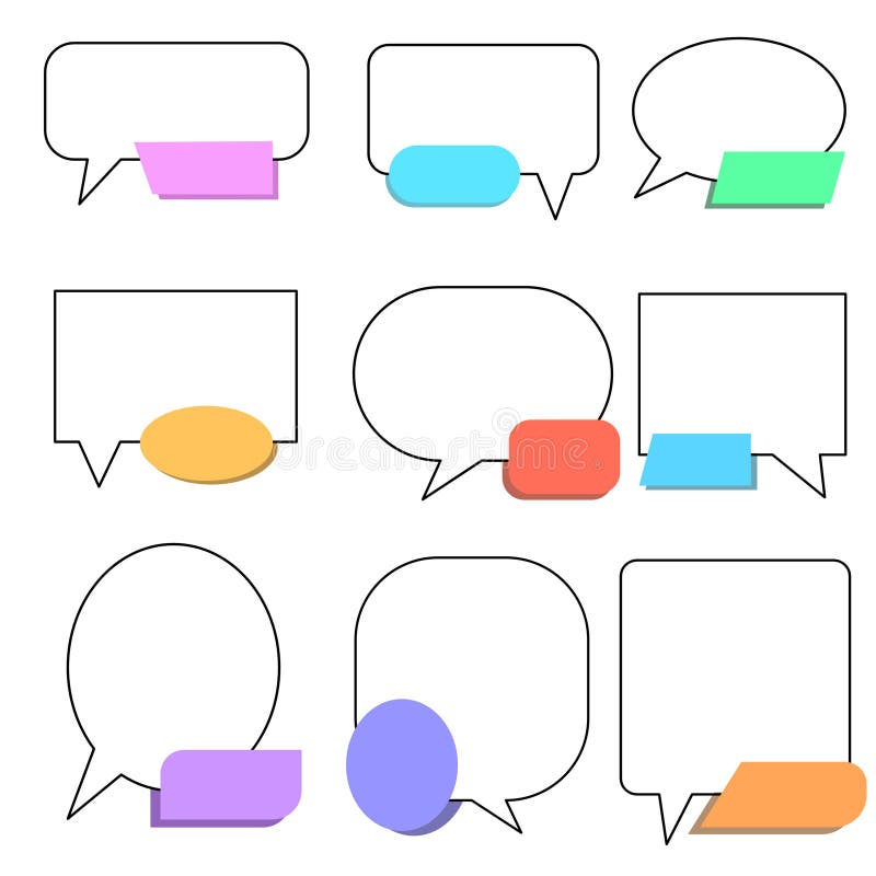 Speech Chat Bubble Talk Balloon, Vector Graphic. Text Message ...