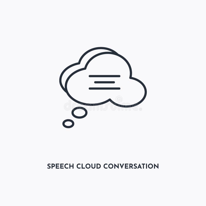 Speech Cloud Conversation Outline Icon. Simple Linear Element ...
