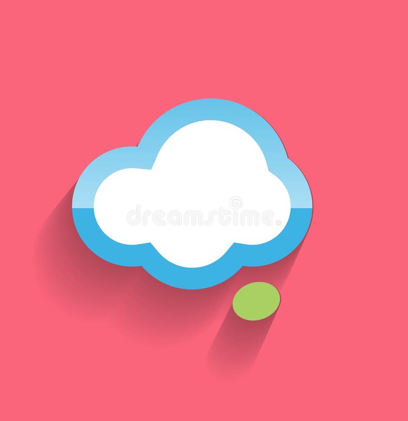 Speech Cloud Flat Modern Icon Stock Vector - Illustration of button ...