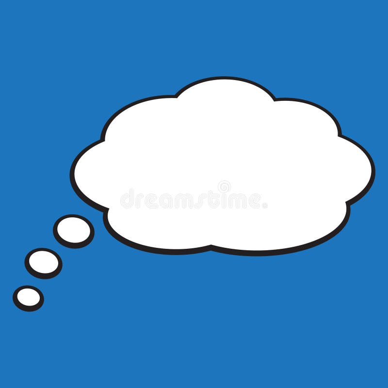 Speech Cloud Icon, Flat Style Vector Illustration. Speech or Think ...