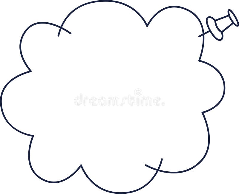 Speech Cloud with Pin Doodle Stock Vector - Illustration of vector ...