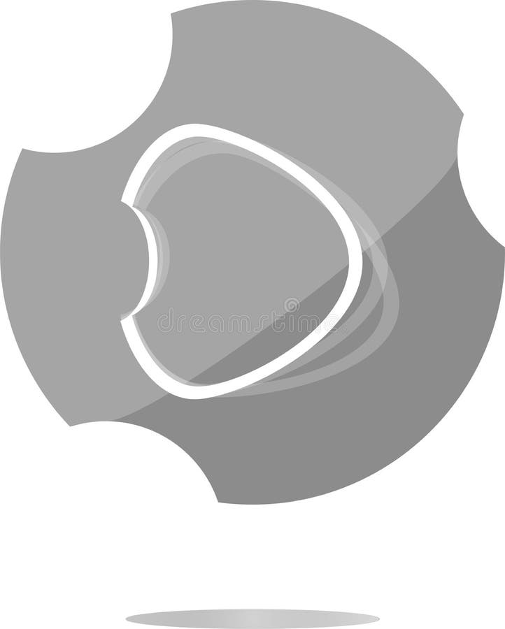 Speech Cloud or Stickers on Web Icon Button Isolated on White Stock ...