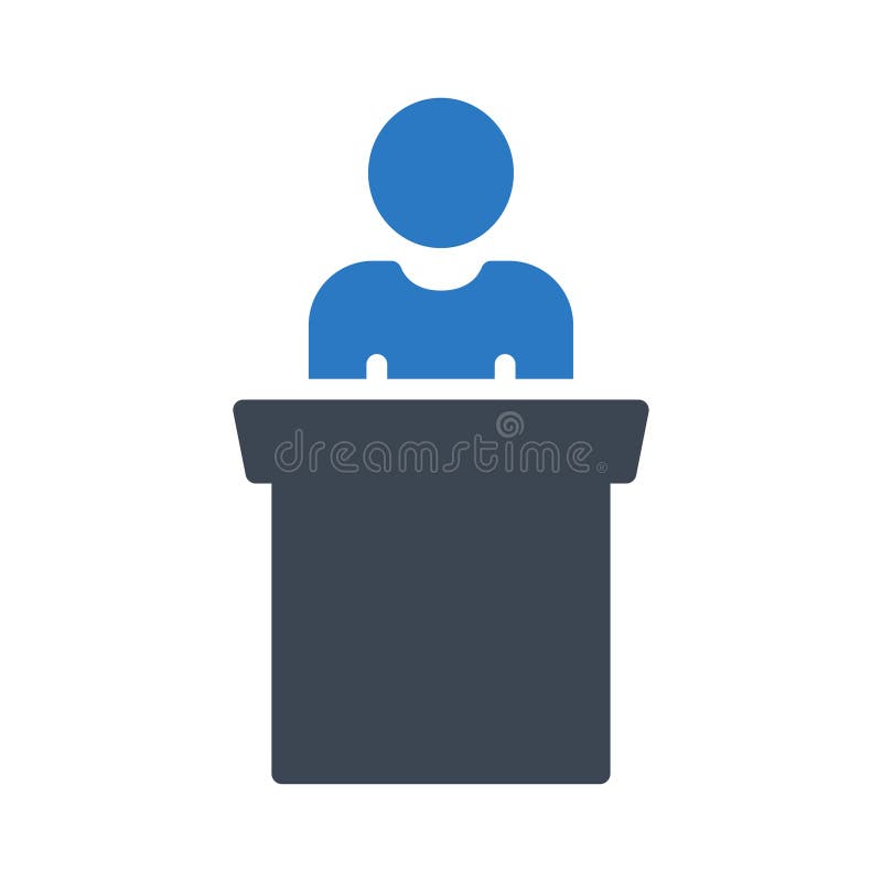 Speech Glyph Colour Vector Icon Stock Vector - Illustration of icon ...